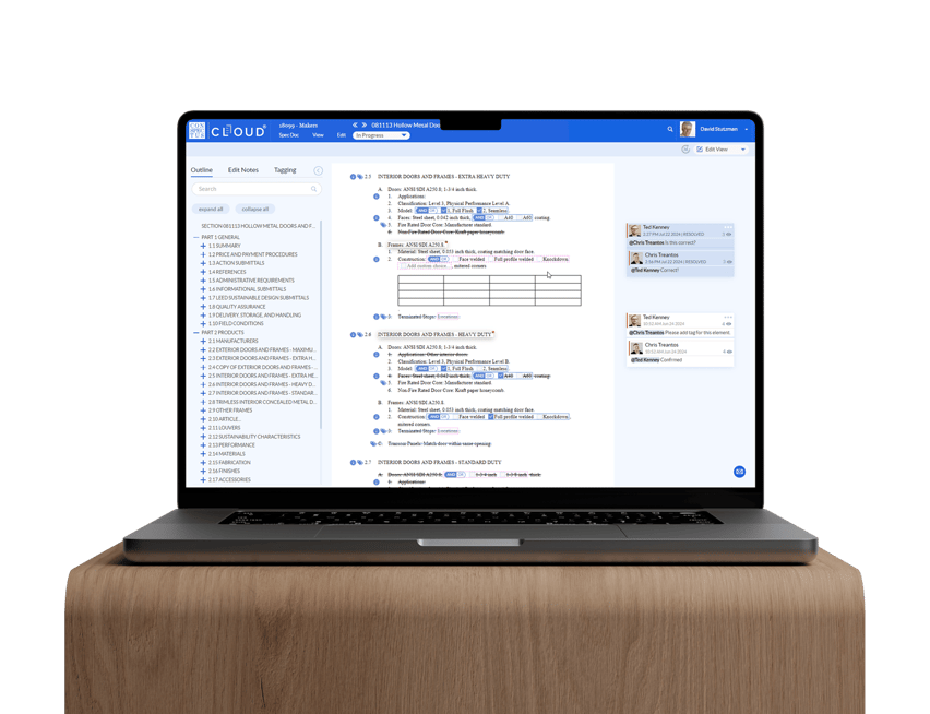 Conspectus Cloud | Spec Writing Platform with Unlimited Collaboration